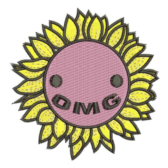 06 Omg Sunflower 7 Formats Digi Embroidery